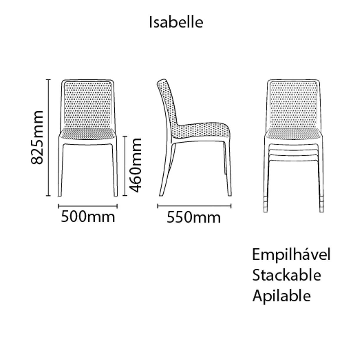 Cadeira Tramontina Isabelle Fibra Vidro Branco - 92150010