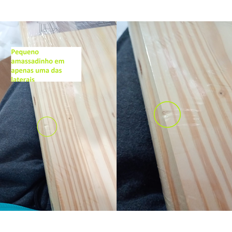 OUTLET Prateleira Reta 60x20cm 18mm Madeira Natural Maciça Pinus Tramontina